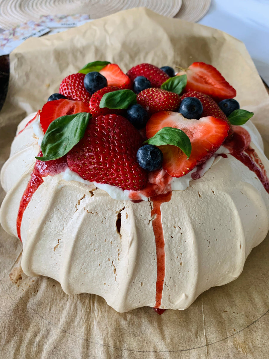 Strawberry Basil Pavlova – Java Sisters Vanilla